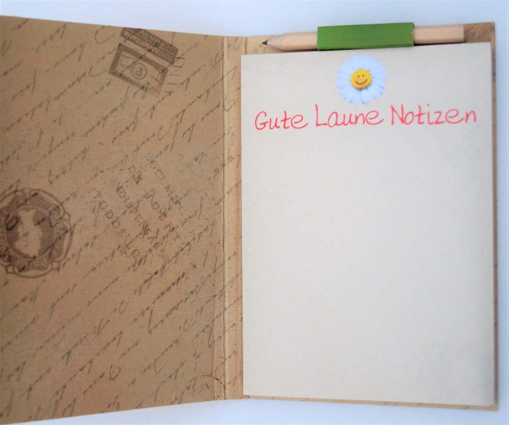 Notizblock mit Bleistift -> Gute Laune Notizen - Ploppppp!